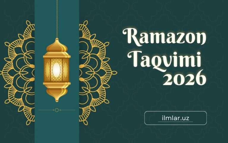 Ramazon taqvimi 2026-yil – Saharlik va Iftorlik duosi.